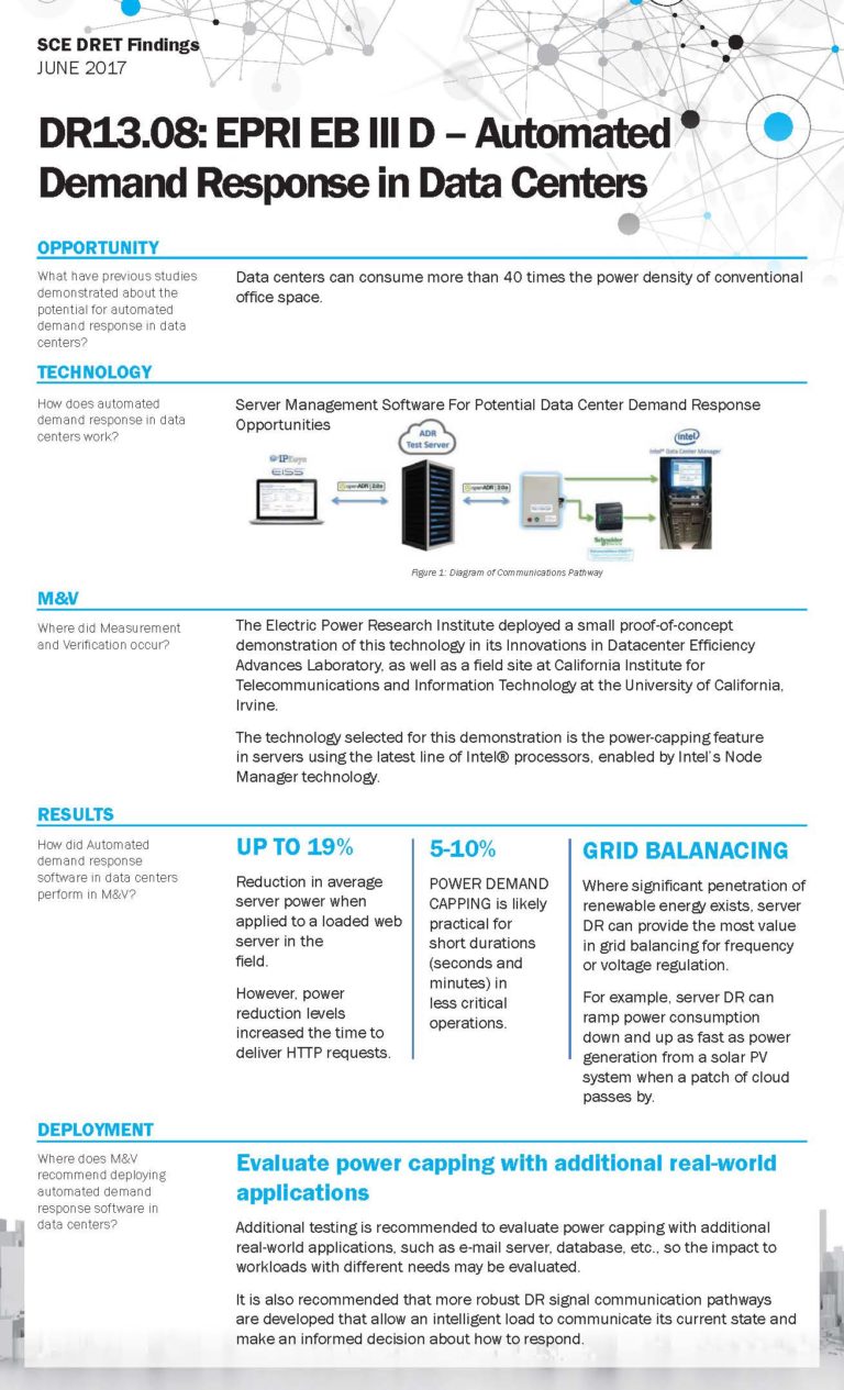 Data Center Demand Response via Server Power Management – Emerging ...